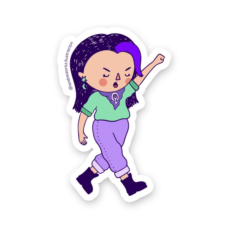 Paquete de 4 maxi stickers Somos Fuego – Andrea Ortiz Sosa – Ilustración